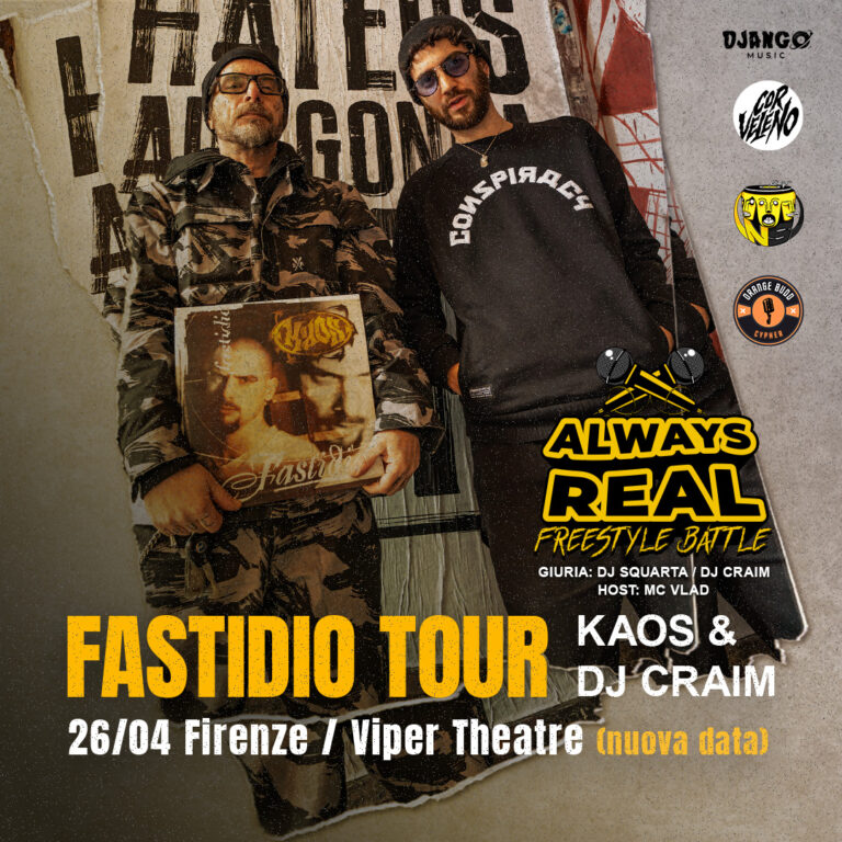 KAOS & DJ CRAIM - FASTIDIO LIVE TOUR 2024 + ALWAYS REAL BATTLE | Boxer Ticket